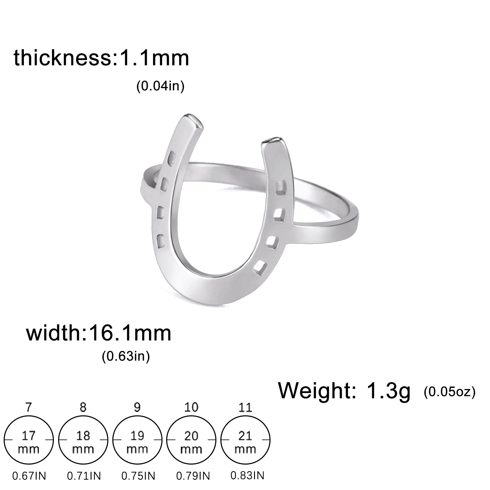 Stainless Steel Golden U Shaped Finger Ring Lucky Jewelry For Men ...